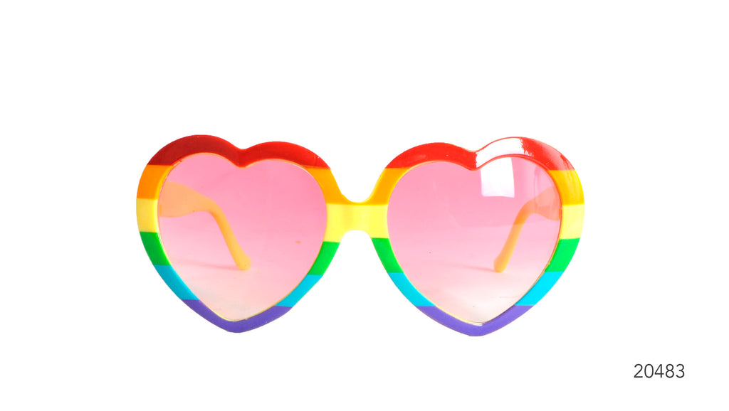 Rainbow Heart Shape Glasses The Party Shack