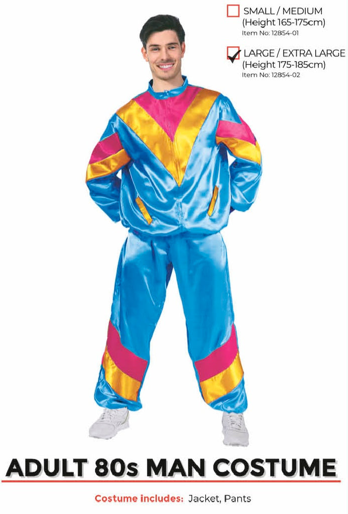 80s Tracksuit - Blue – The Party Shack