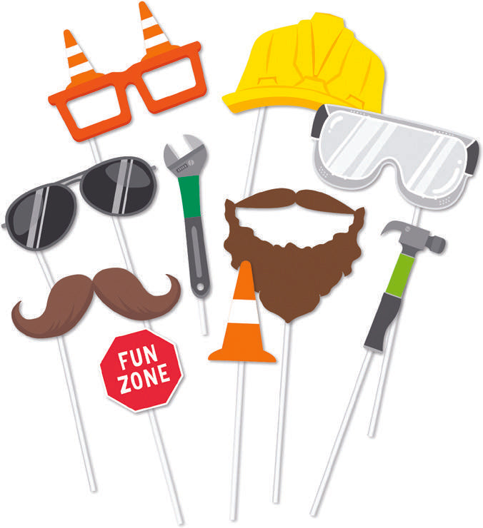 Construction party photo props – The Party Shack
