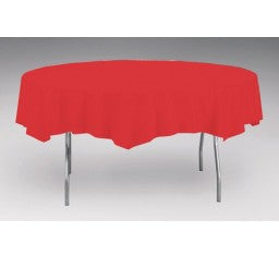 Red Round Plastic Tablecover – The Party Shack